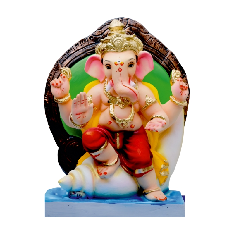 Satvik Eco Friendly Shadu Clay Ganesha Idol- 21 inches (020), Made of ...